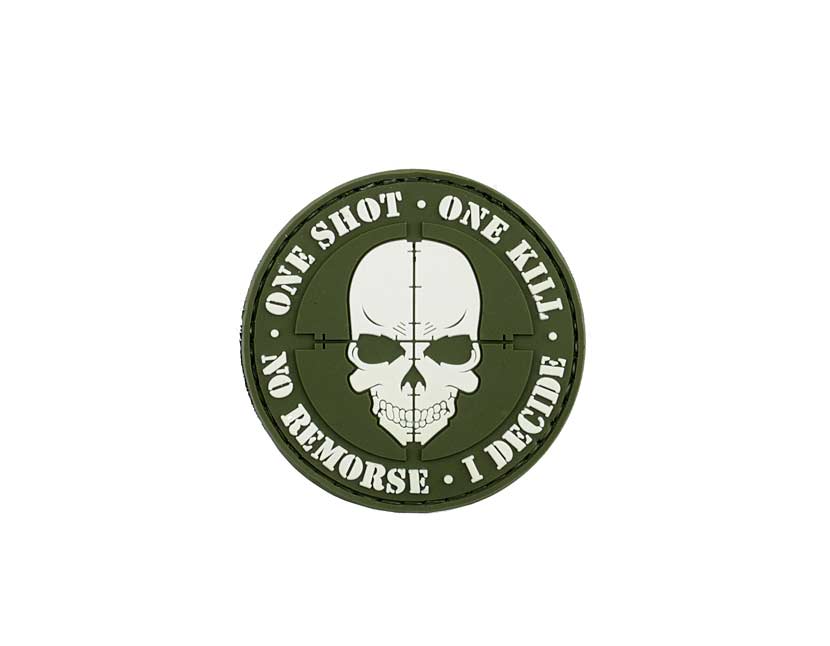Patch ONE SHOT cauciuc 8Fields - Airsoft Brasov