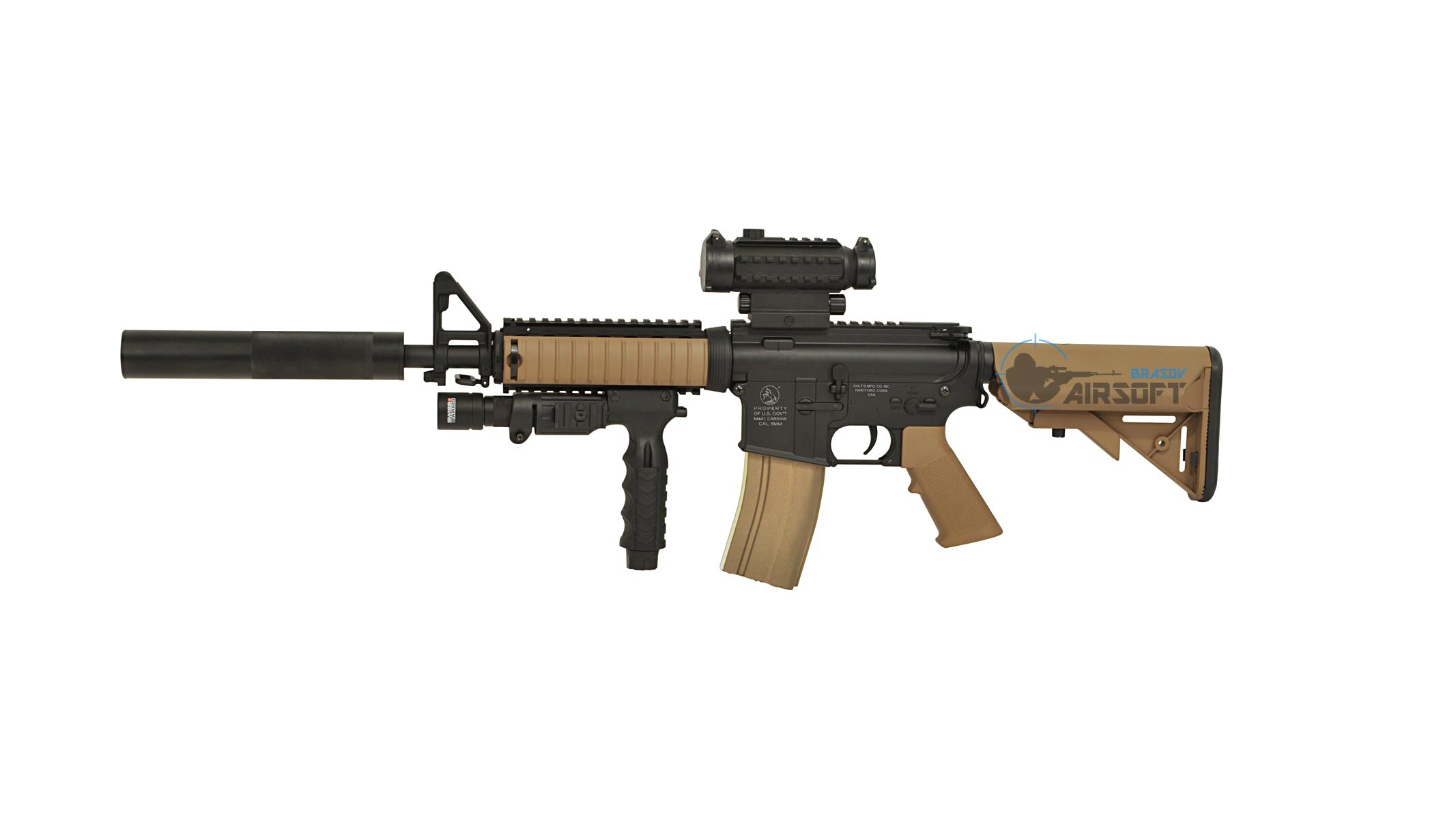 Replica Colt M4 M4A1 CQB Dual Tone - Airsoft Brasov