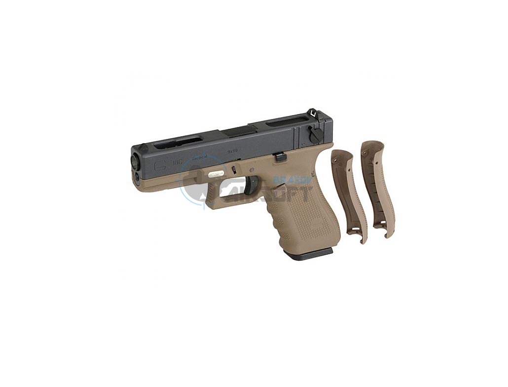 Replica pistol Glock 18C GEN.4 Tan GBB WE - Airsoft Brasov